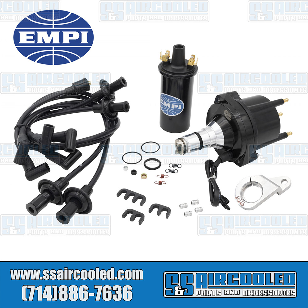EMPI VW Ignition Kit, HEI Distributor, Coil & Spark Plug Wires, VW Bug ...