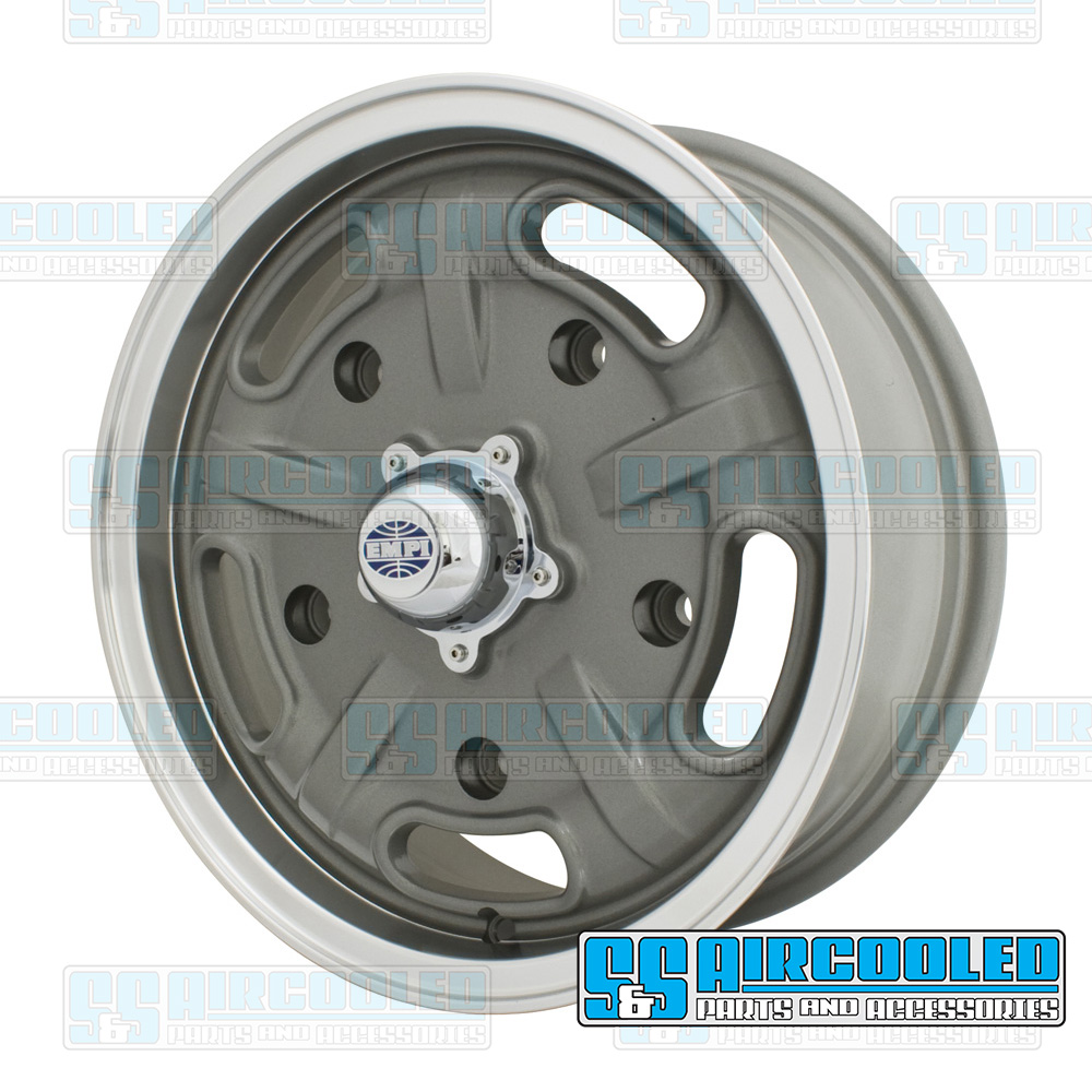 EMPI Corsa Wheel, 15x5.5, 5x205 Pattern, Gun Metal Grey w/Polished Lip ...
