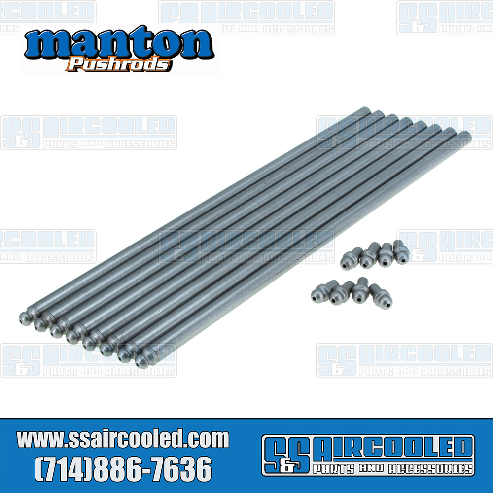 Manton Pushrods, 3/8" x .035" Wall Chromoly, 11.500 Un-Cut Length, VW ...