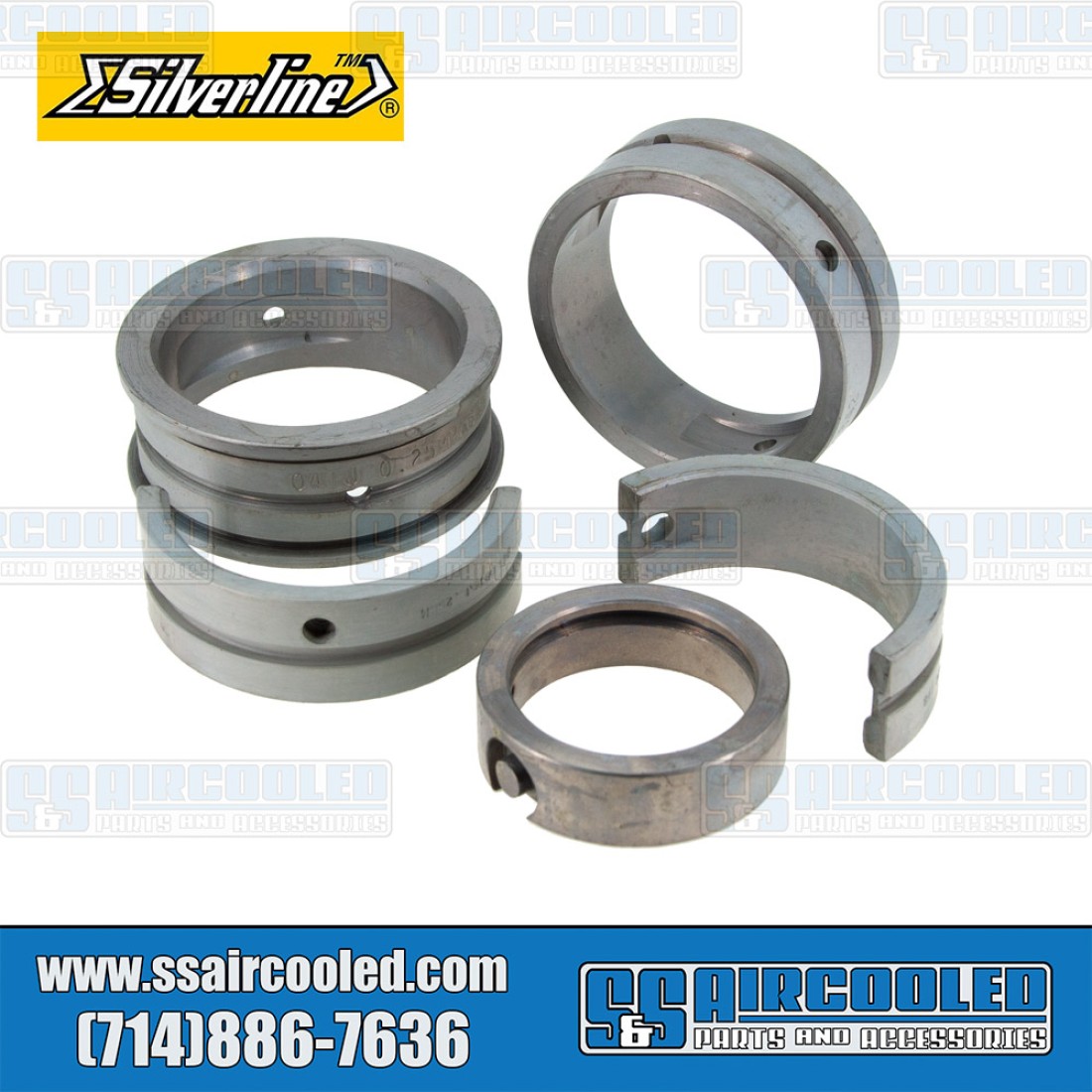 Silverline VW Main Bearings, .020 Case/.020 Crank, Oversize Thrust, VW ...