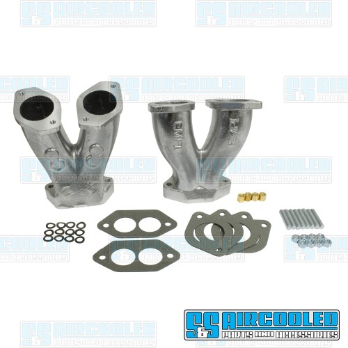 EMPI VW Intake Manifold Kit, IDF/DRLA/HPMX, Dual Port, Aluminum, VW Bug ...