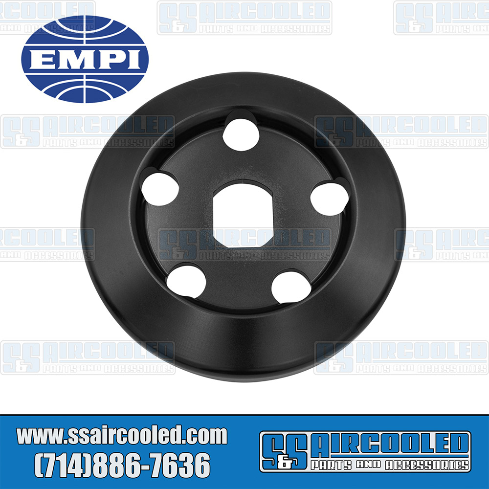 EMPI VW Alternator/Generator Pulley Half, 18-1082-0, Aluminum, Black