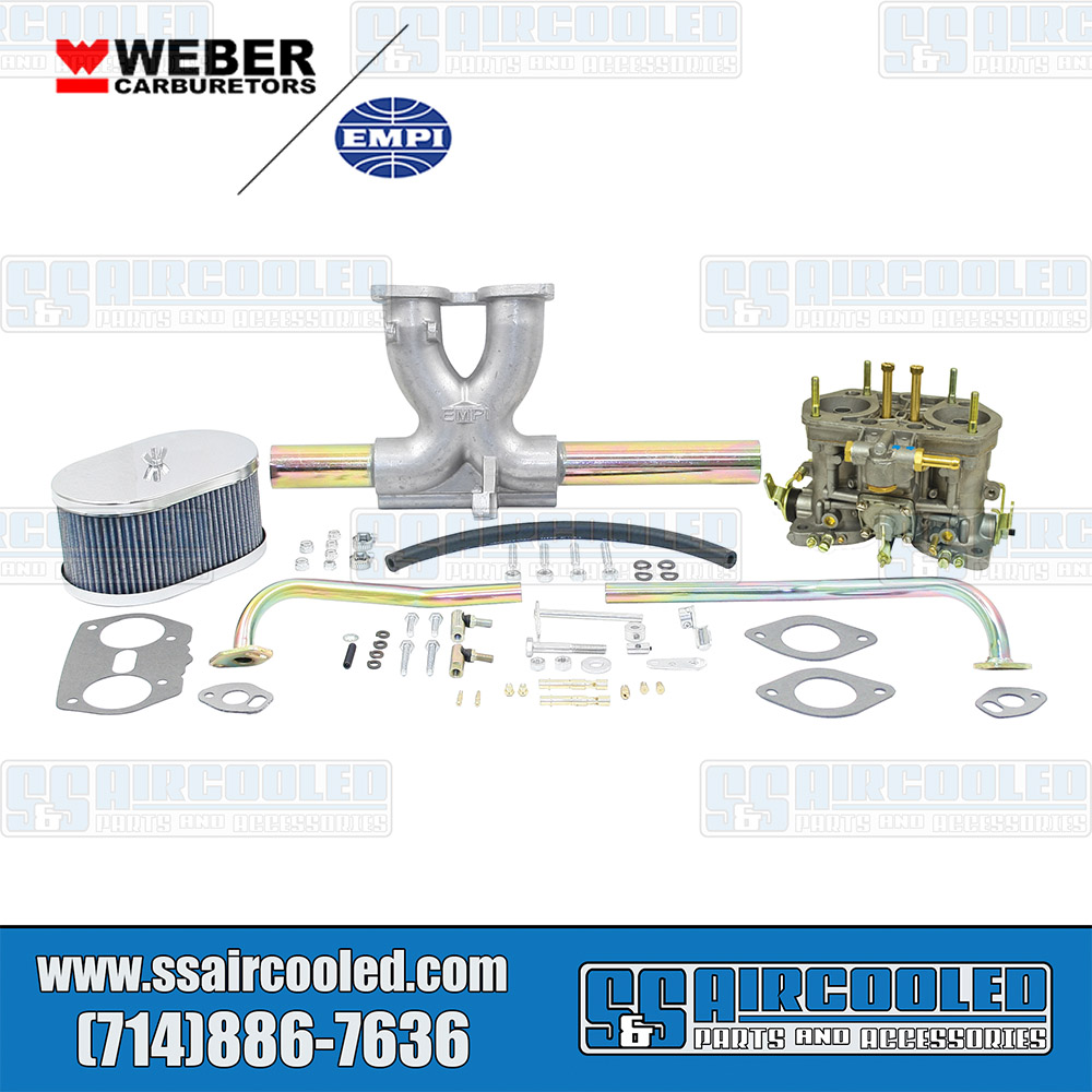 Weber/EMPI VW Carburetor Kit, Single 40mm IDF w/Air Filter, VW Bug ...
