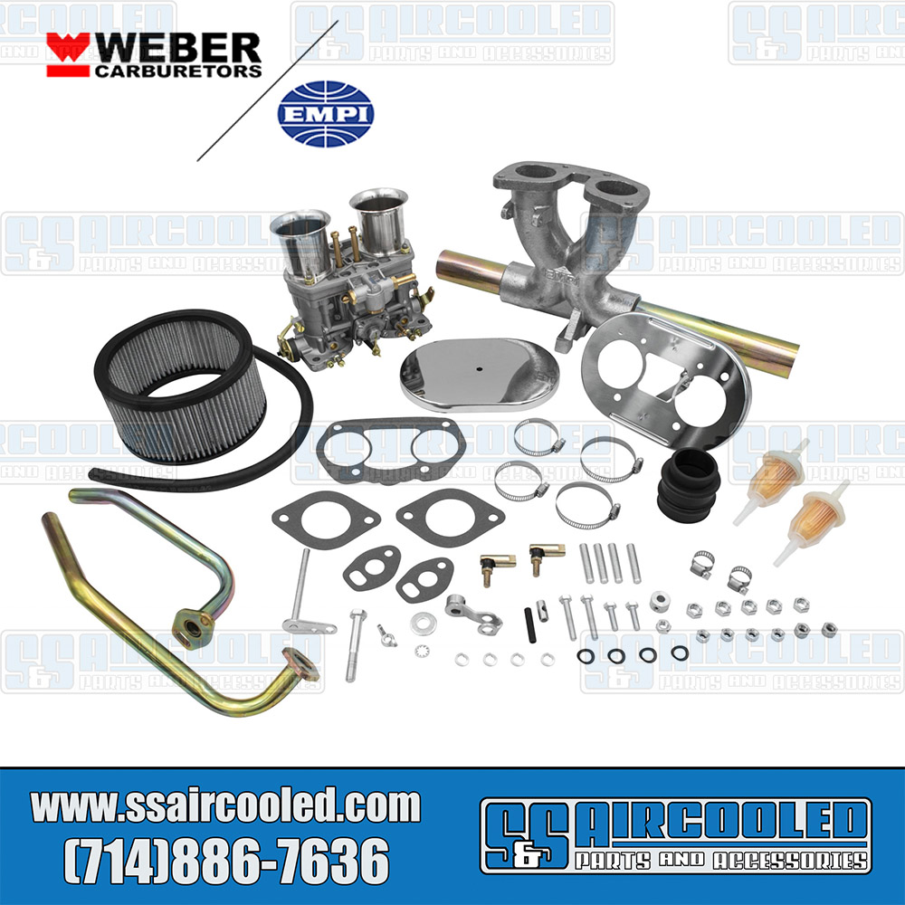Weber/EMPI VW Carburetor Kit, Single 44mm IDF w/Air Filter, VW Bug ...