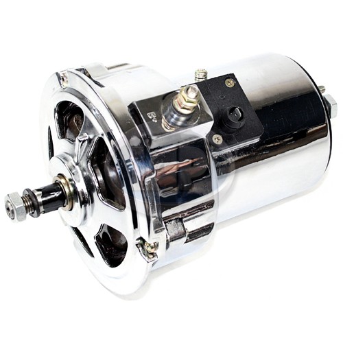 Alternator, AL82NC-75, 75 Amp, Chrome, VW Bug, Super Beetle, Ghia, Bus ...