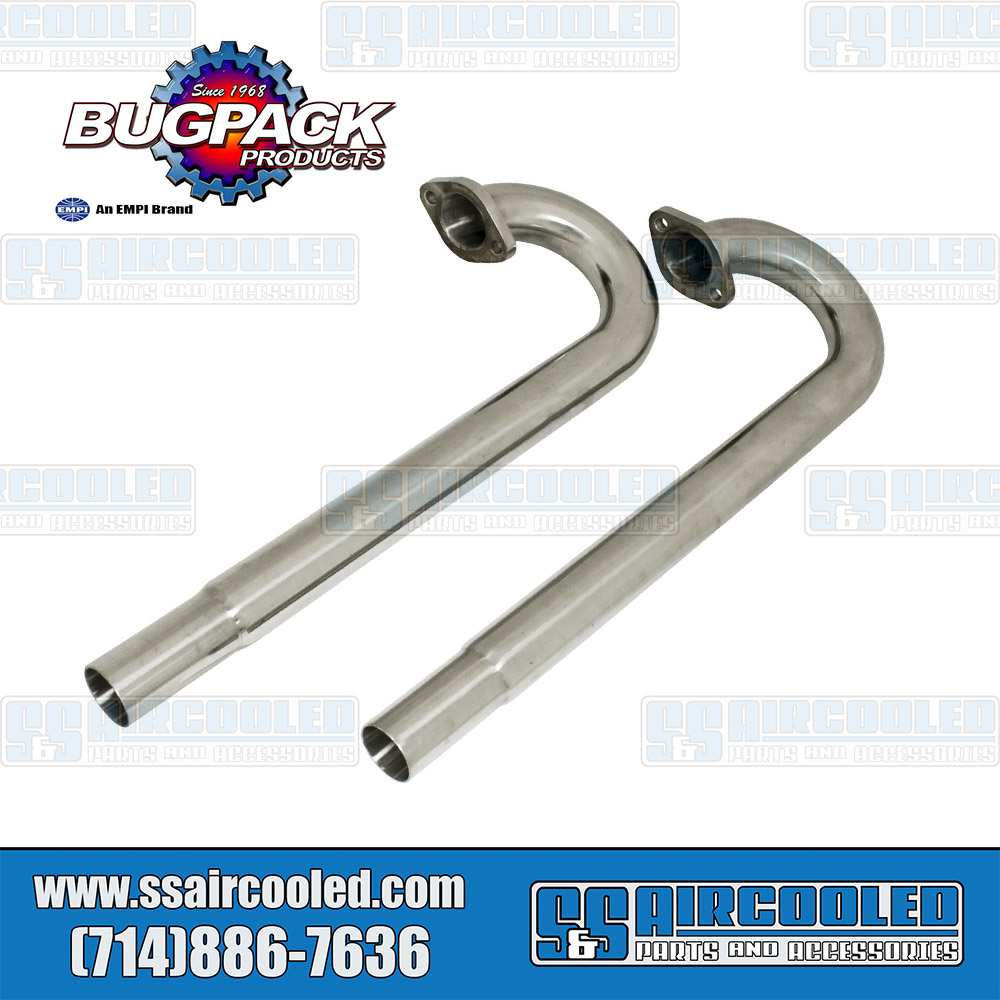 Bugpack J-Tubes, 1-1/2" Stainless Steel, VW Bug, Super Beetle, Ghia ...