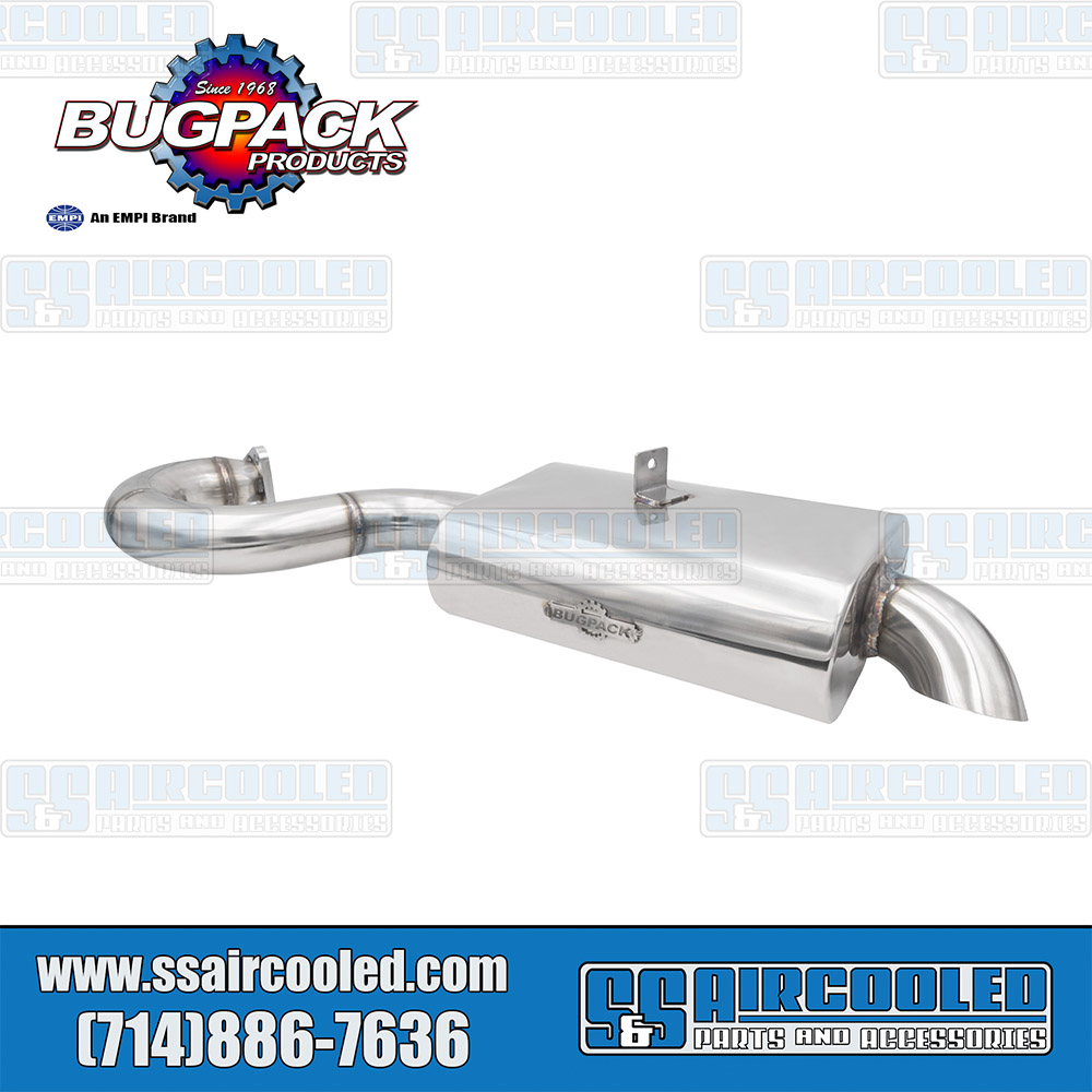 Bugpack VW "Mondo" Muffler, Merged Header, Stainless Steel, VW Bug ...