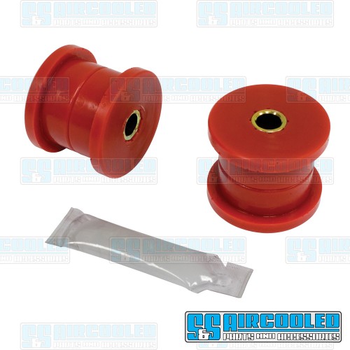 Bugpack Control Arm Bushing Kit, Front, Urethane, Red, VW Super Beetle