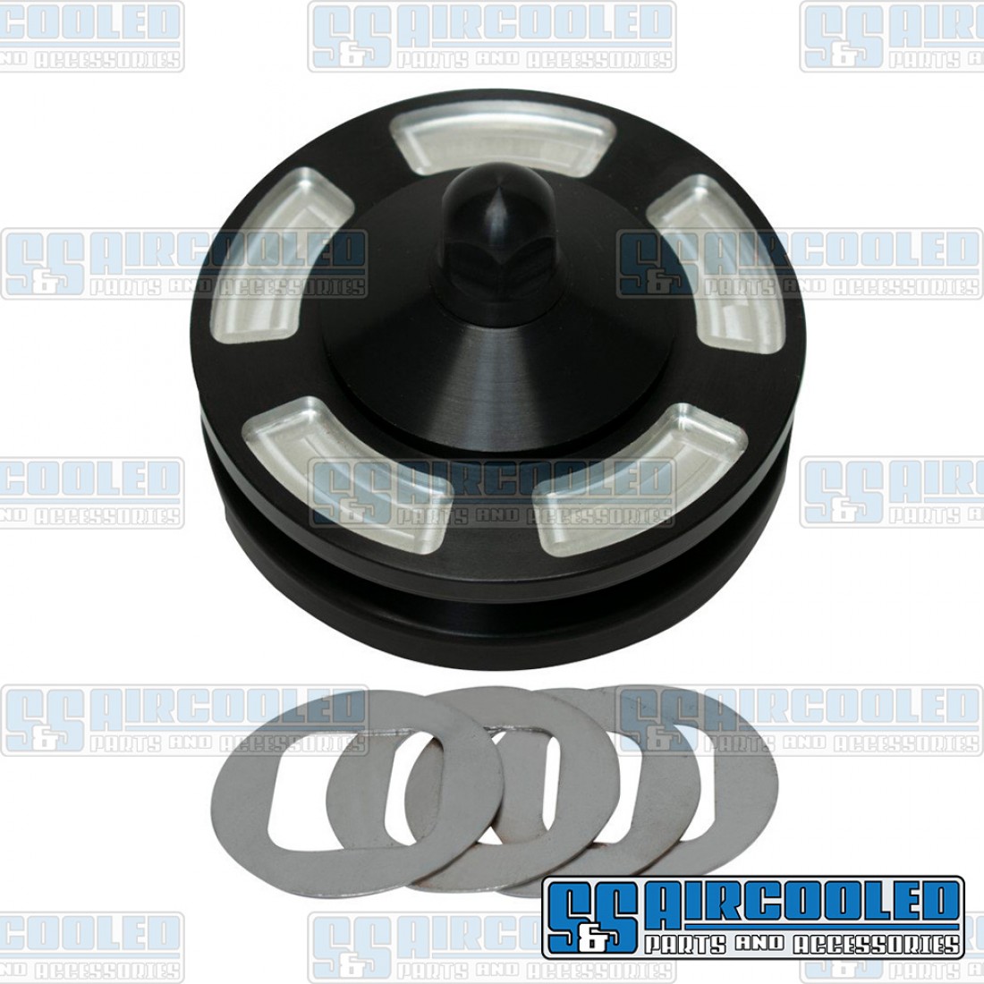 JayCee Enterprises Alternator/Generator Pulley, Aluminum, Black, VW Bug ...