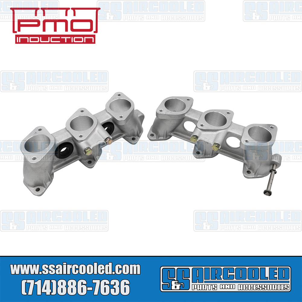 PMO Induction Intake Manifolds, 40mm x 37mm, 100mm Tall, Carbureted or ...