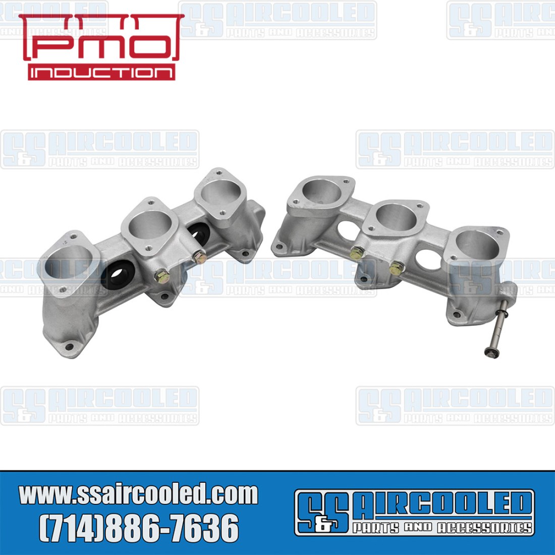 PMO Induction Intake Manifolds, 46mm x 39mm, 100mm Tall, Carbureted or ...