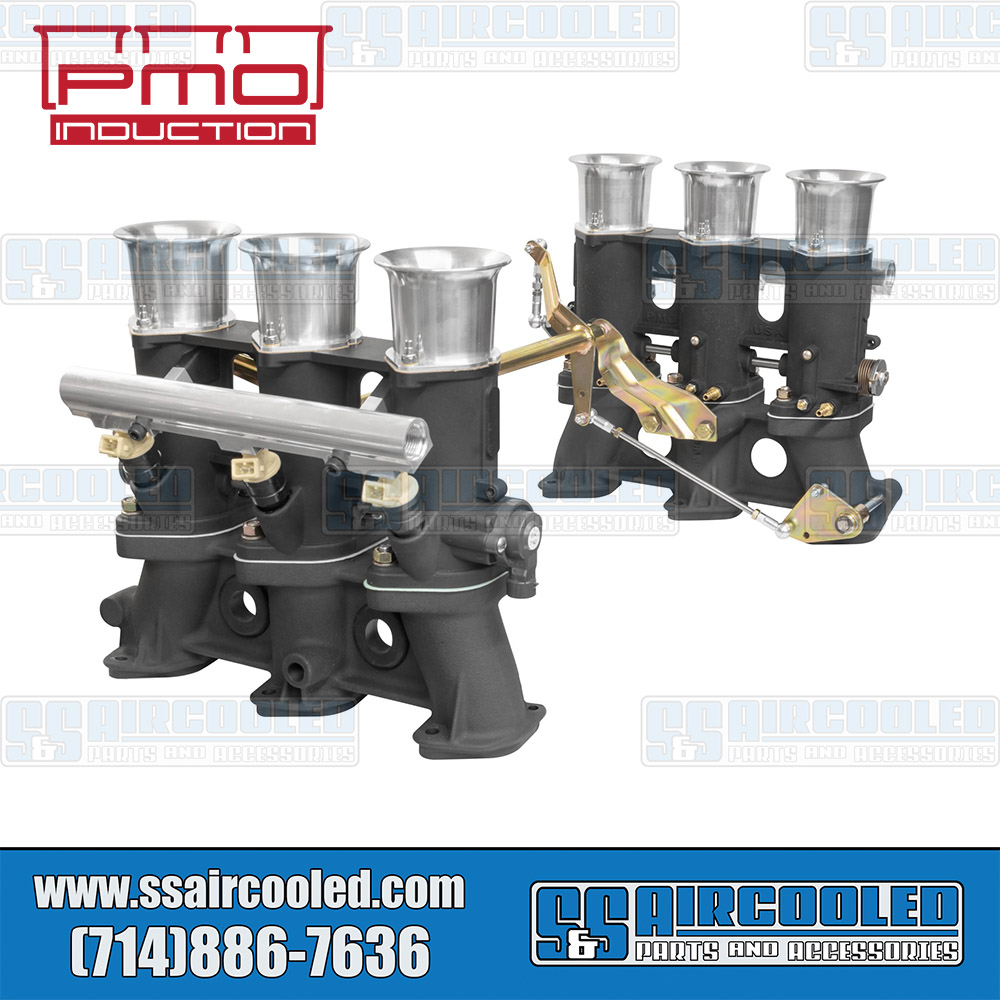 PMO Induction Porsche Throttle Body Kit, 46mm with Velocity Stacks ...