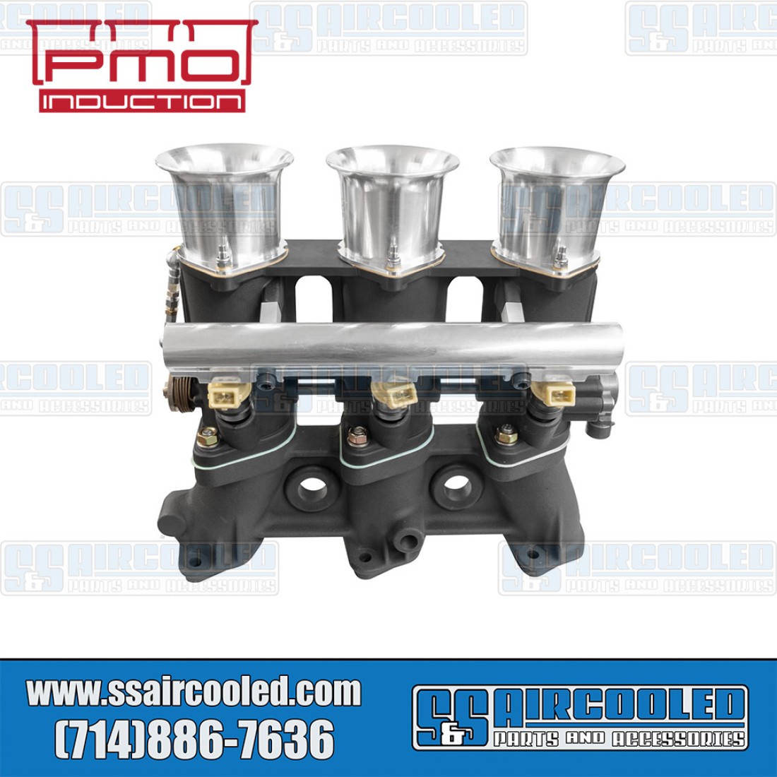 PMO Induction Porsche Throttle Body Kit, 46mm with Velocity Stacks ...