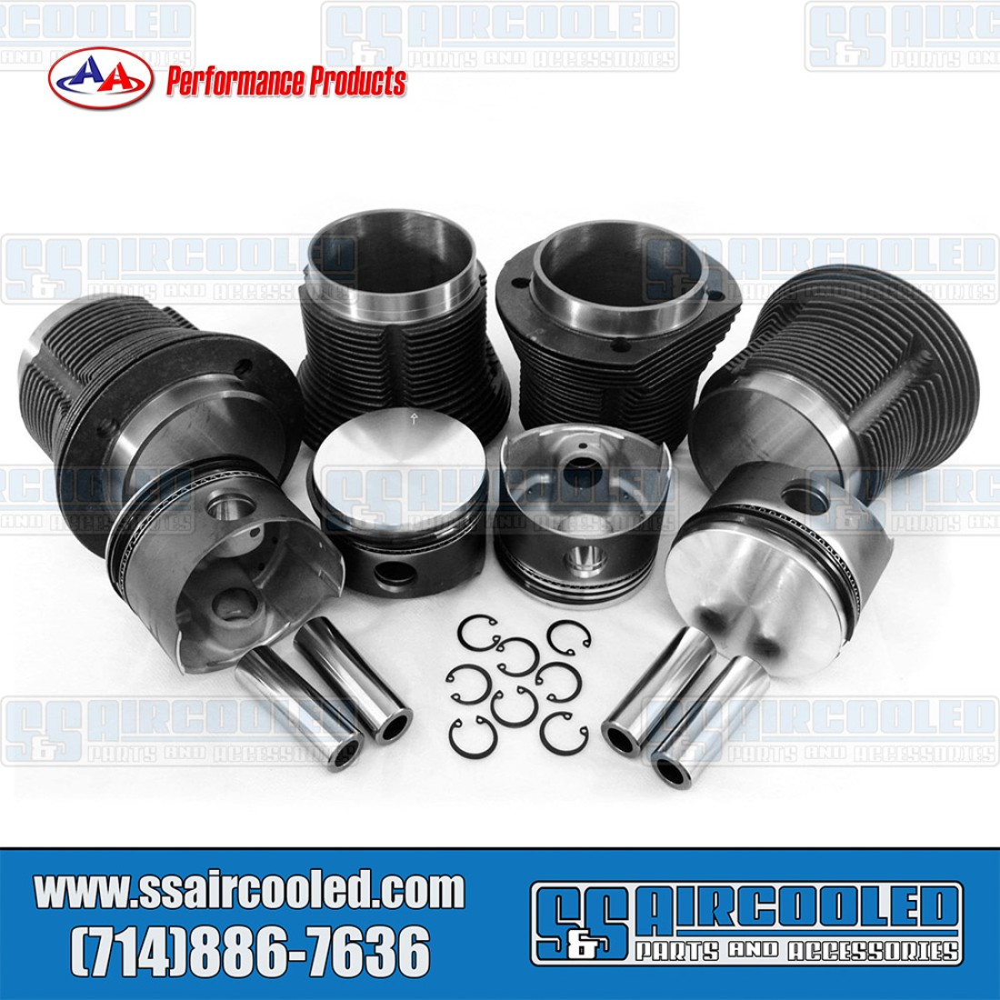 AA Performance Products Piston & Cylinder Set, 90.5 x 69mm, Cast, VW ...